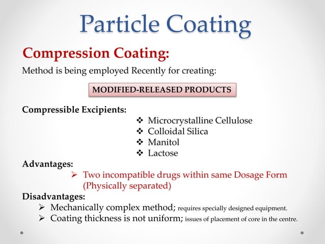 Particle Coating (Pharmaceutics) | PPTX