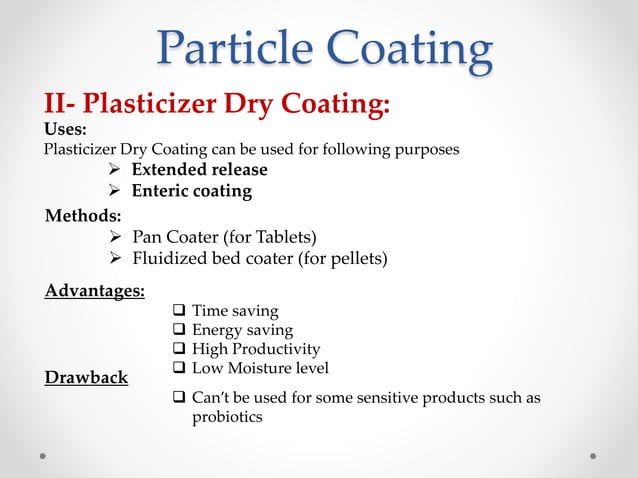 Particle Coating (Pharmaceutics) | PPTX