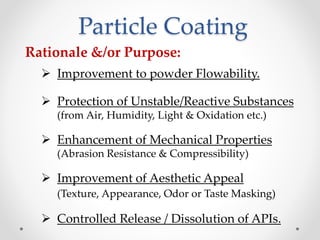 Particle Coating (Pharmaceutics) | PPTX