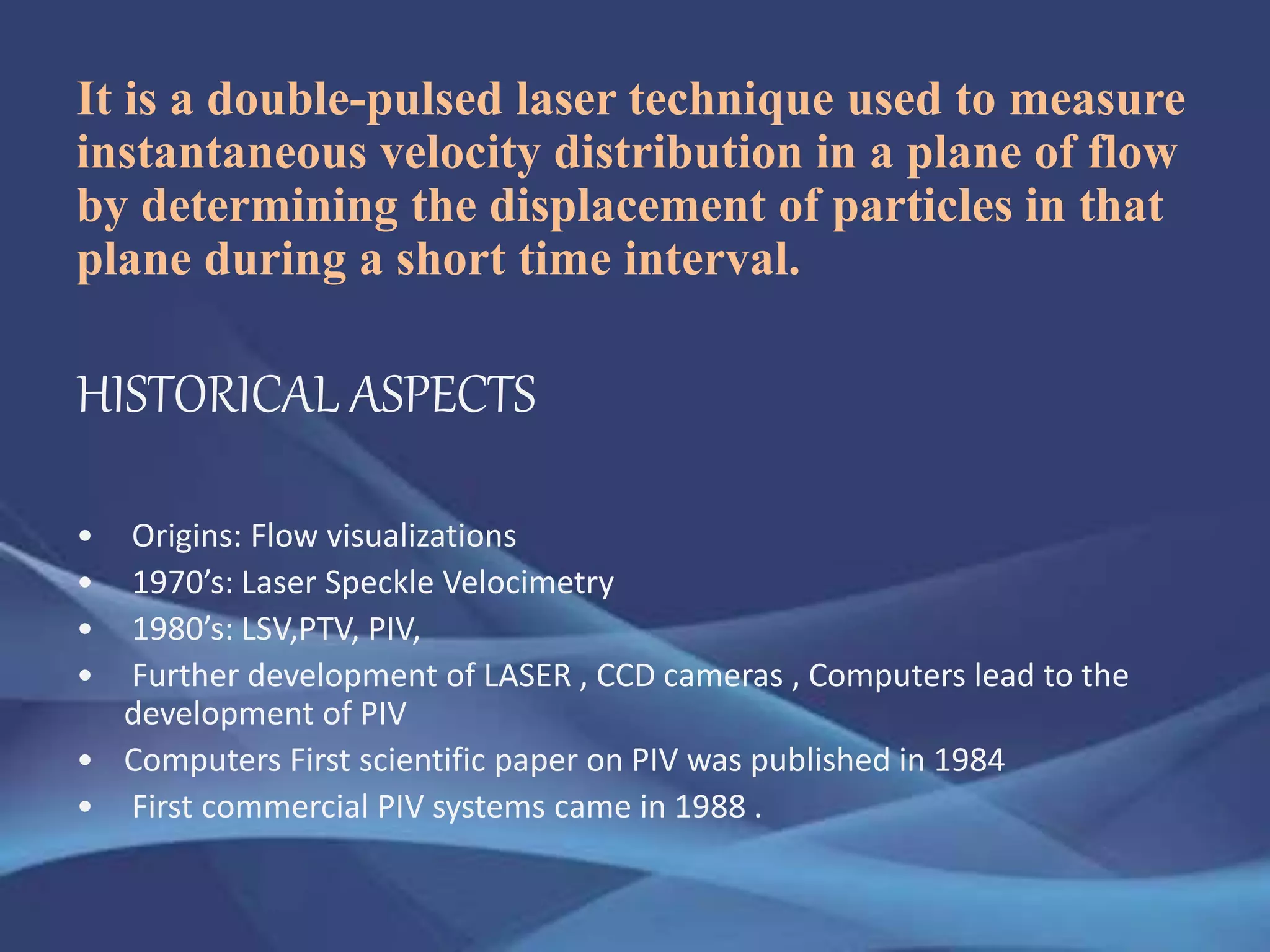 Particle image velocimetry | PPTX