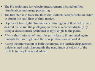 Particle image velocimetry | PPTX