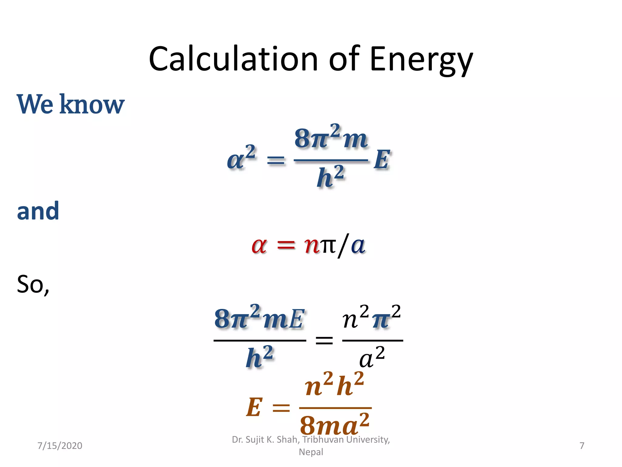Particle in 1 d box | PPTX