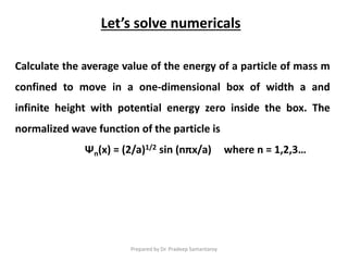 Particle in 1 D box | PDF