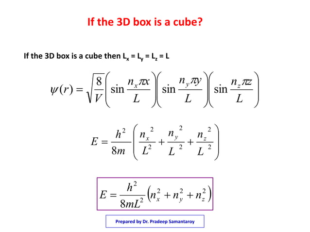 Particle in 3D box | PDF