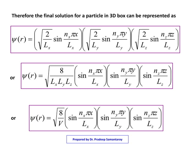 Particle in 3D box | PDF