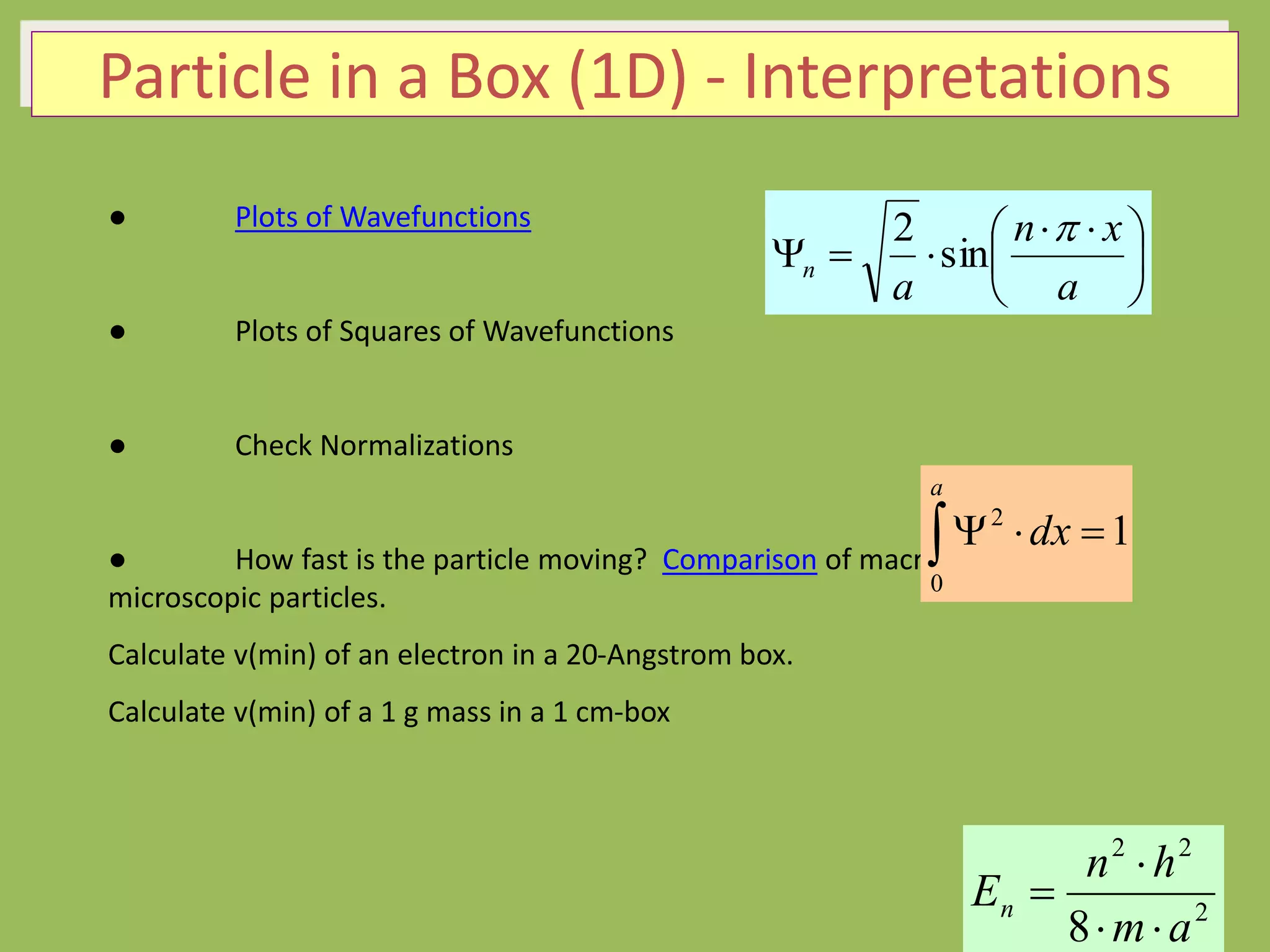 Particle in a box- Application of Schrodinger wave equation | PPTX