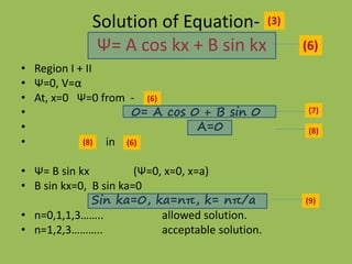 Particle in a box- Application of Schrodinger wave equation | PPTX