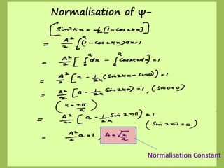 Particle in a box- Application of Schrodinger wave equation | PPTX