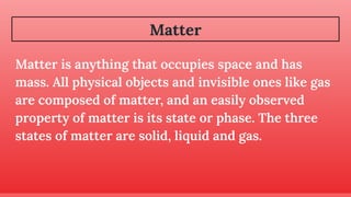 Particle of matter (for o'level/GCSE) | PDF