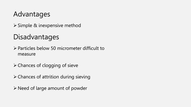 particle size analysis with various methods | PPTX | Chemistry | Science