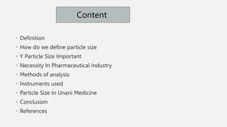 particle size analysis with various methods | PPTX