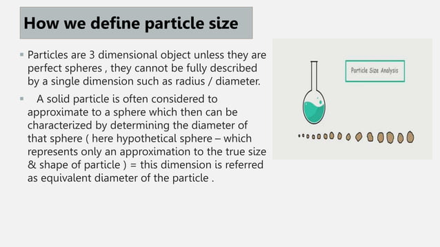 particle size analysis with various methods | PPTX | Chemistry | Science