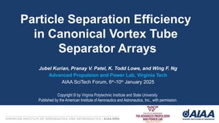 Particle Separation Efficiency in Canonical Vortex Tube Separator ...