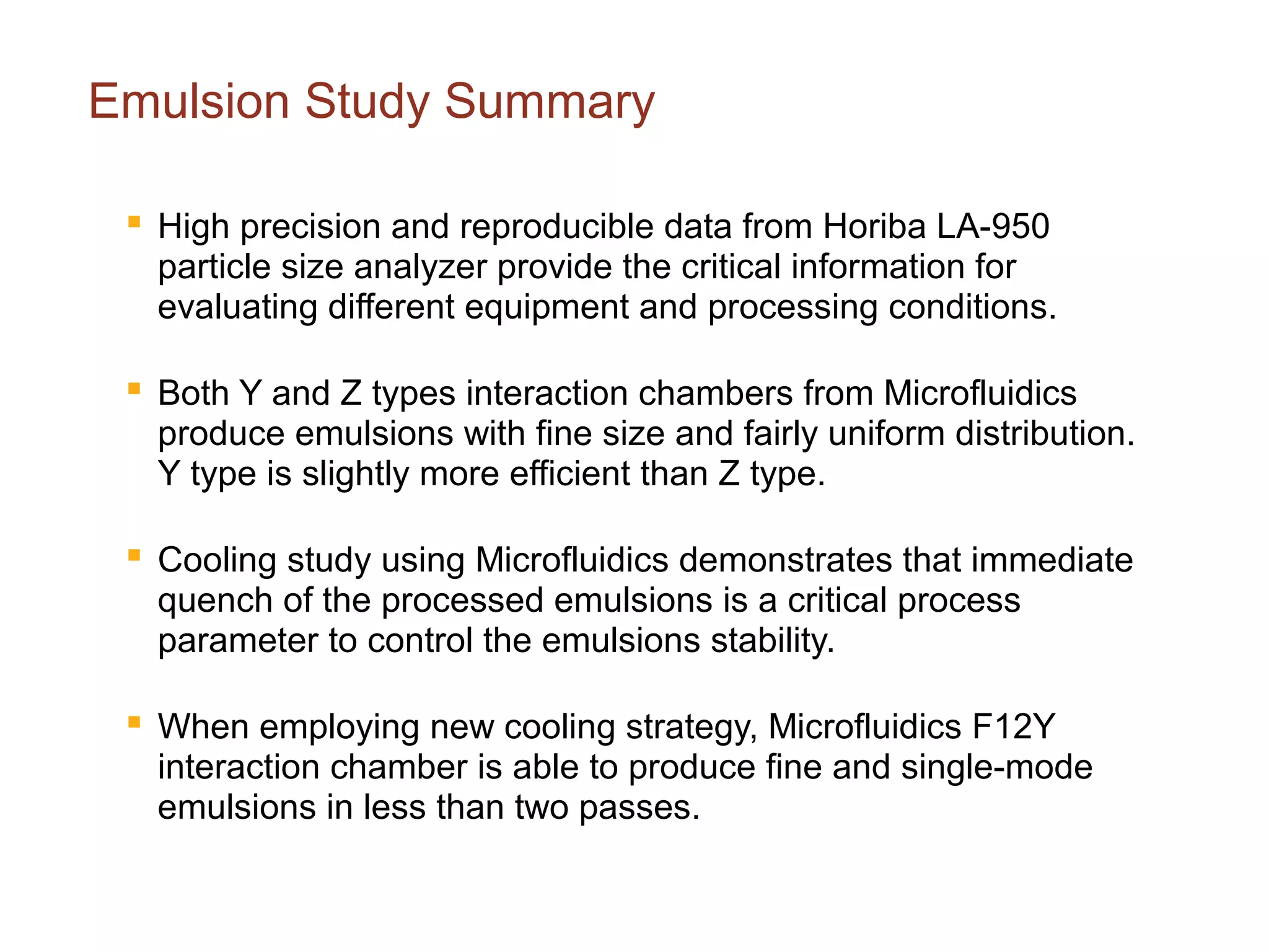 Particle Size Analysis For Homogenization Process Development Ppt