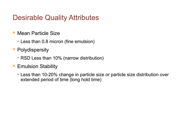 Particle Size Analysis for Homogenization Process Development | PPT