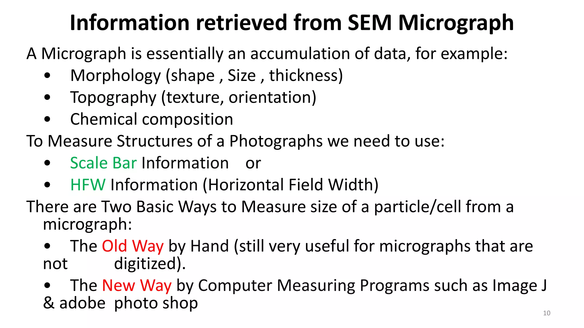 Particle size by sem and xrd | PPTX