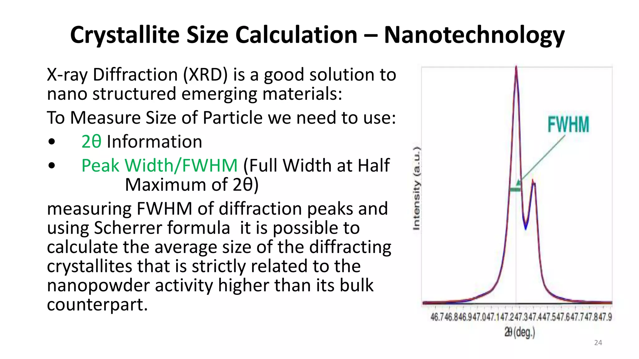 Particle size by sem and xrd | PPTX