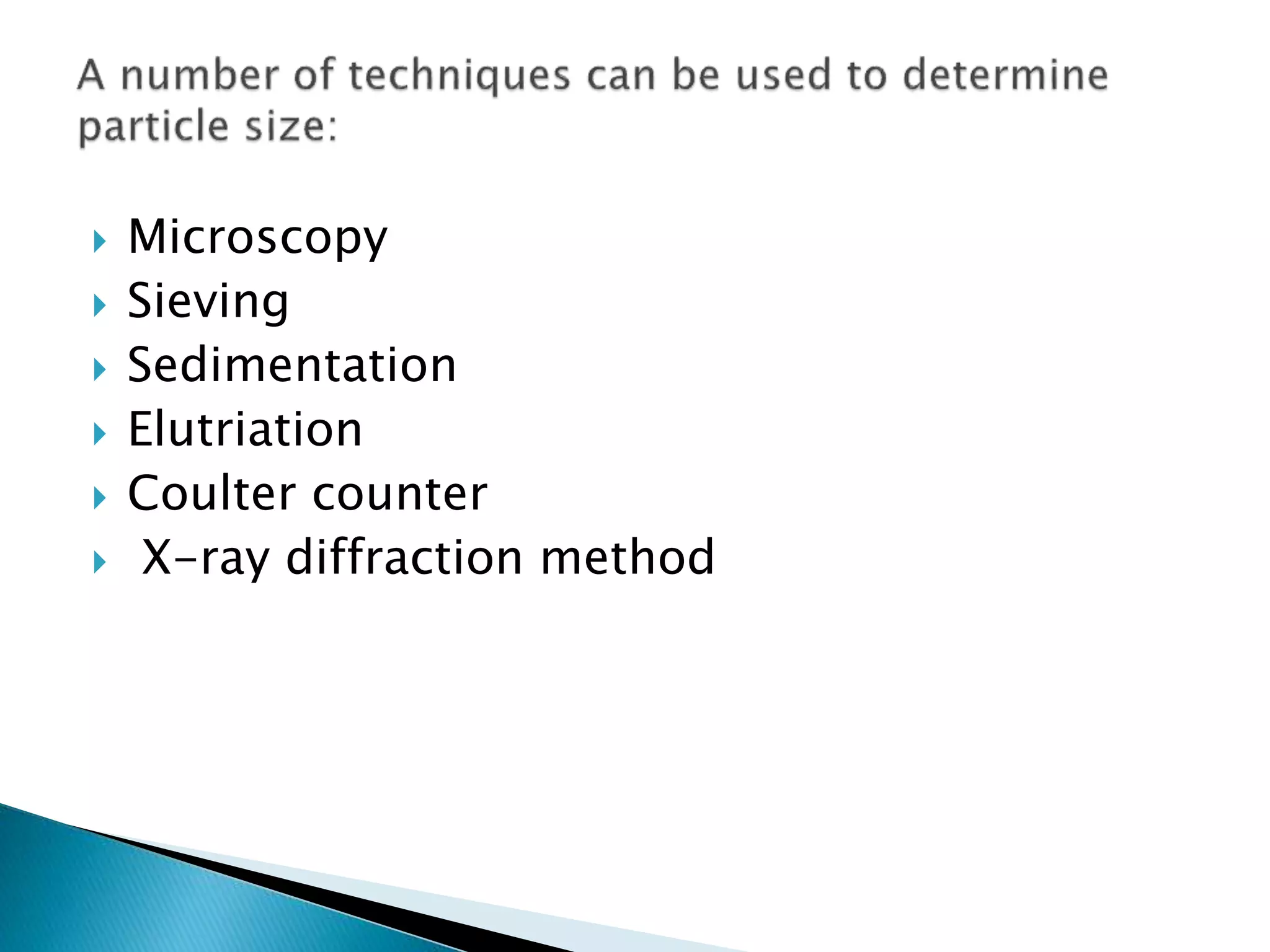 Particle Size Determination Pptx Chemistry Science