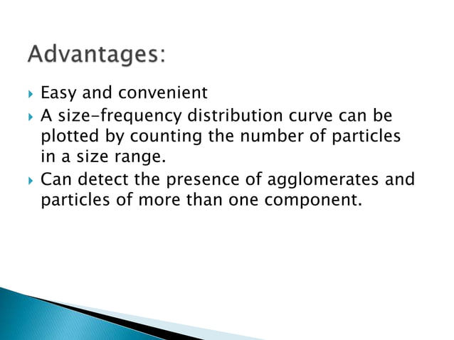 Particle size determination | PPTX | Chemistry | Science