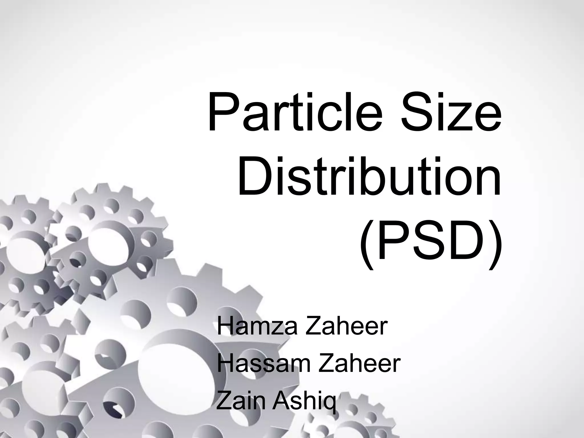 Particle size distribution | PPT