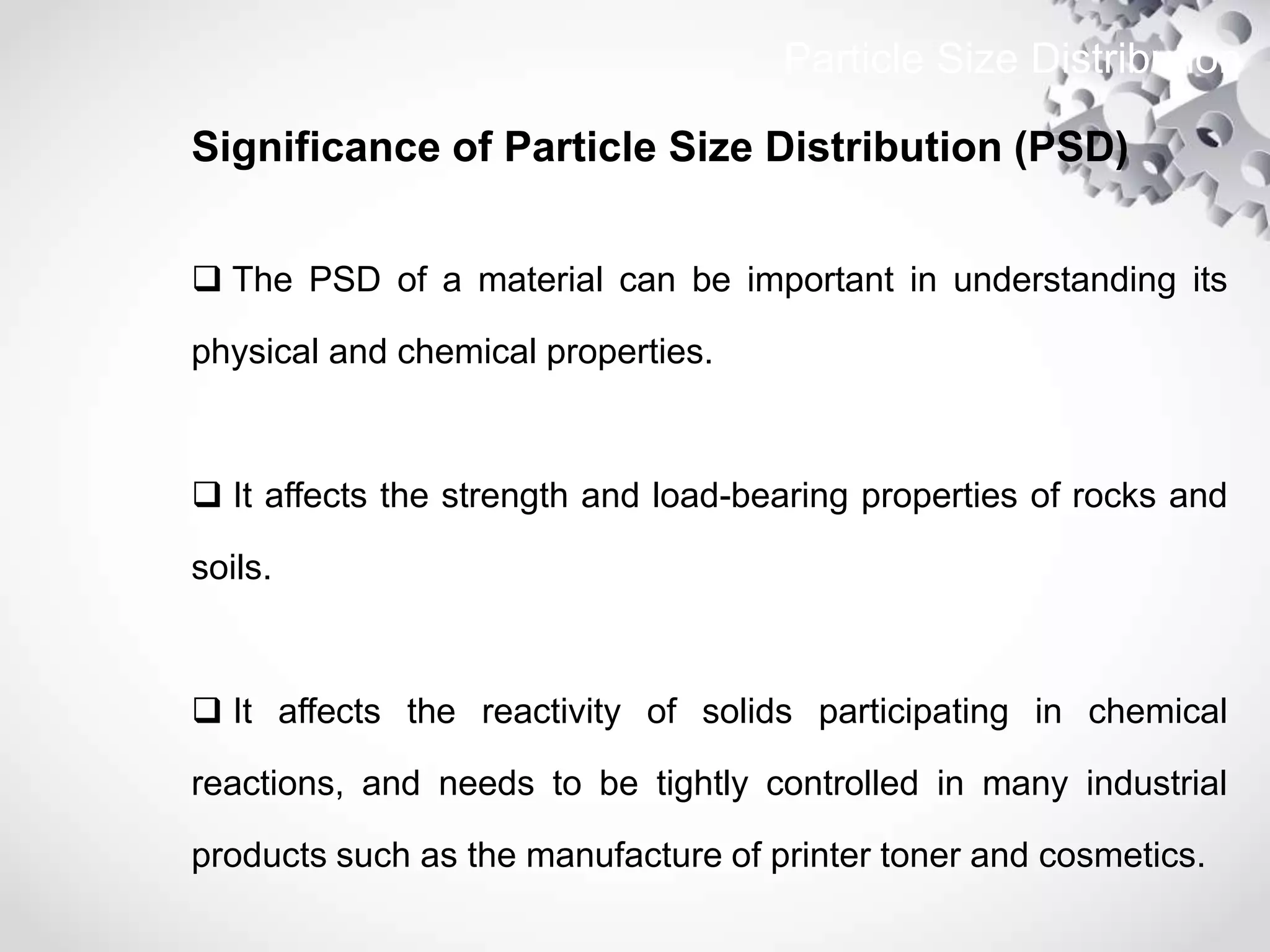 Particle size distribution | PPT