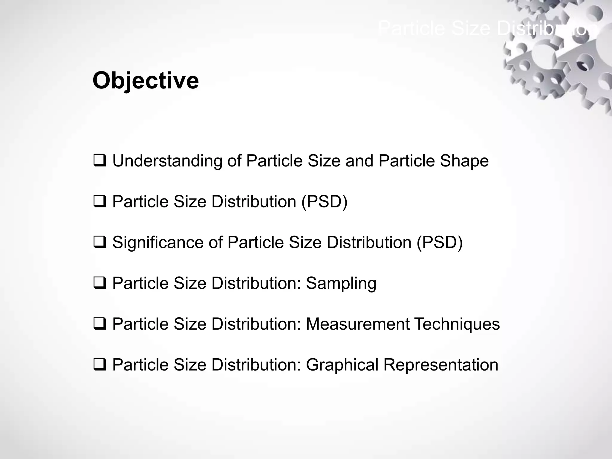 Particle size distribution | PPT