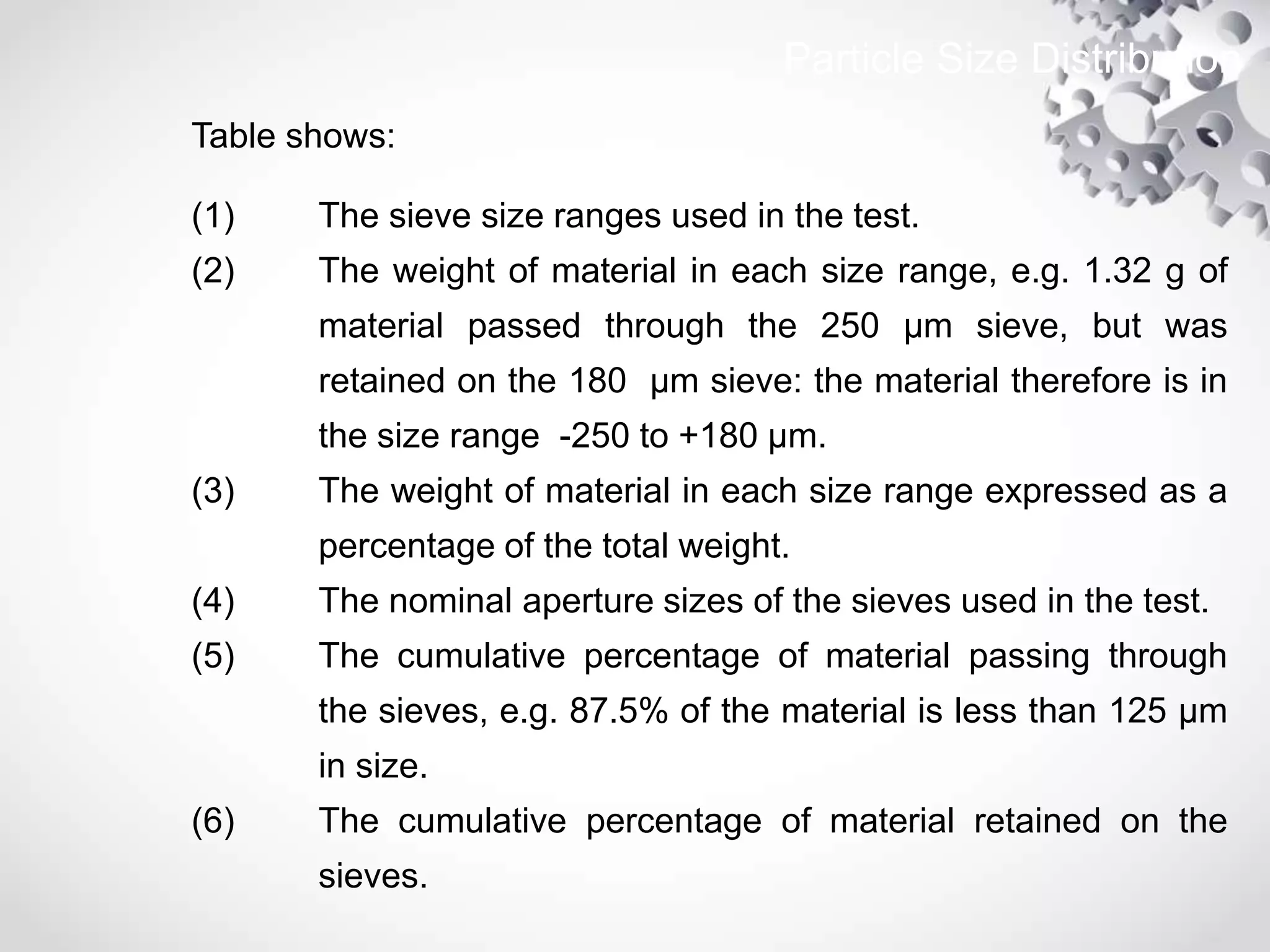 Particle size distribution | PPT