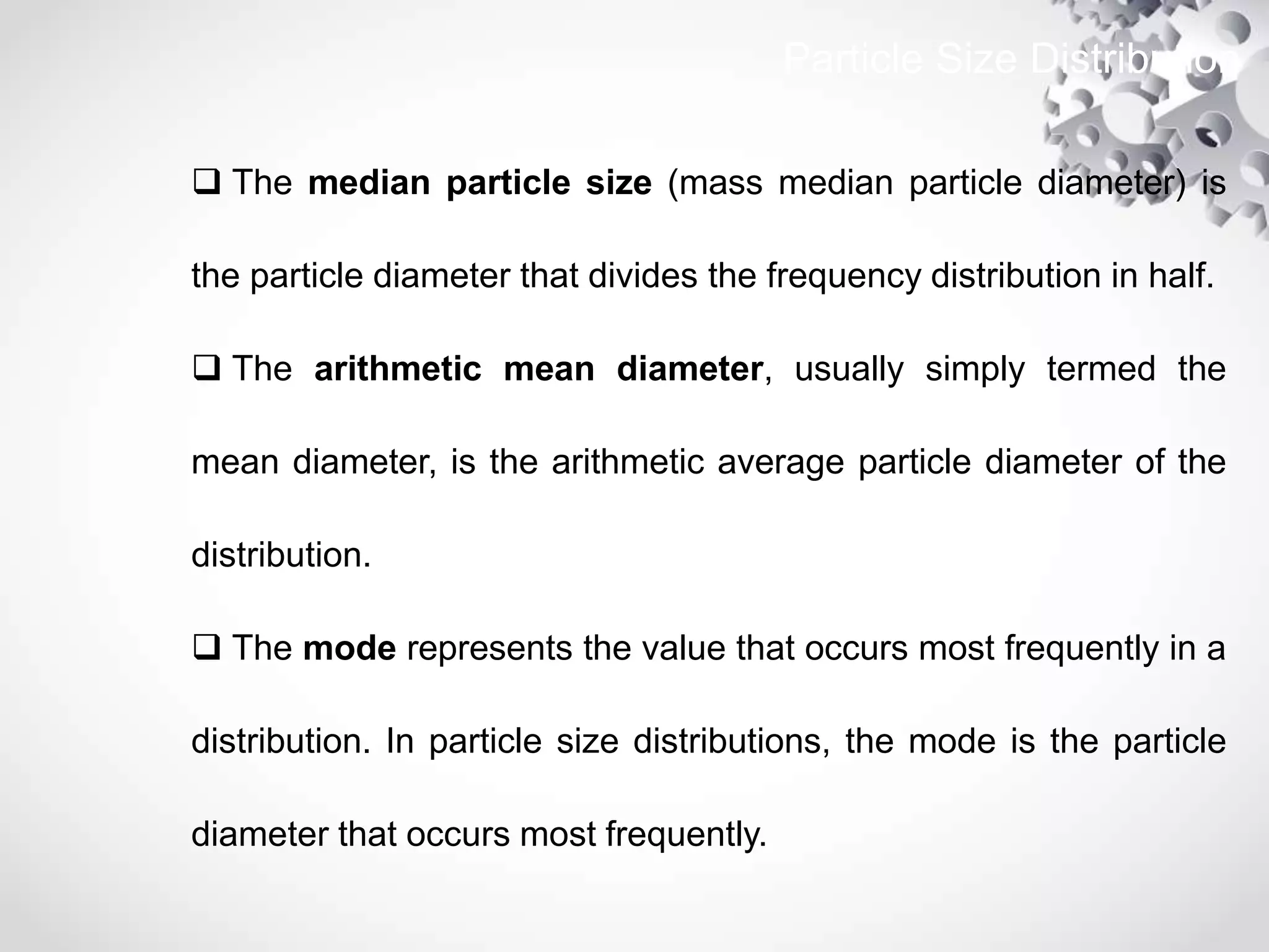 Particle size distribution | PPT