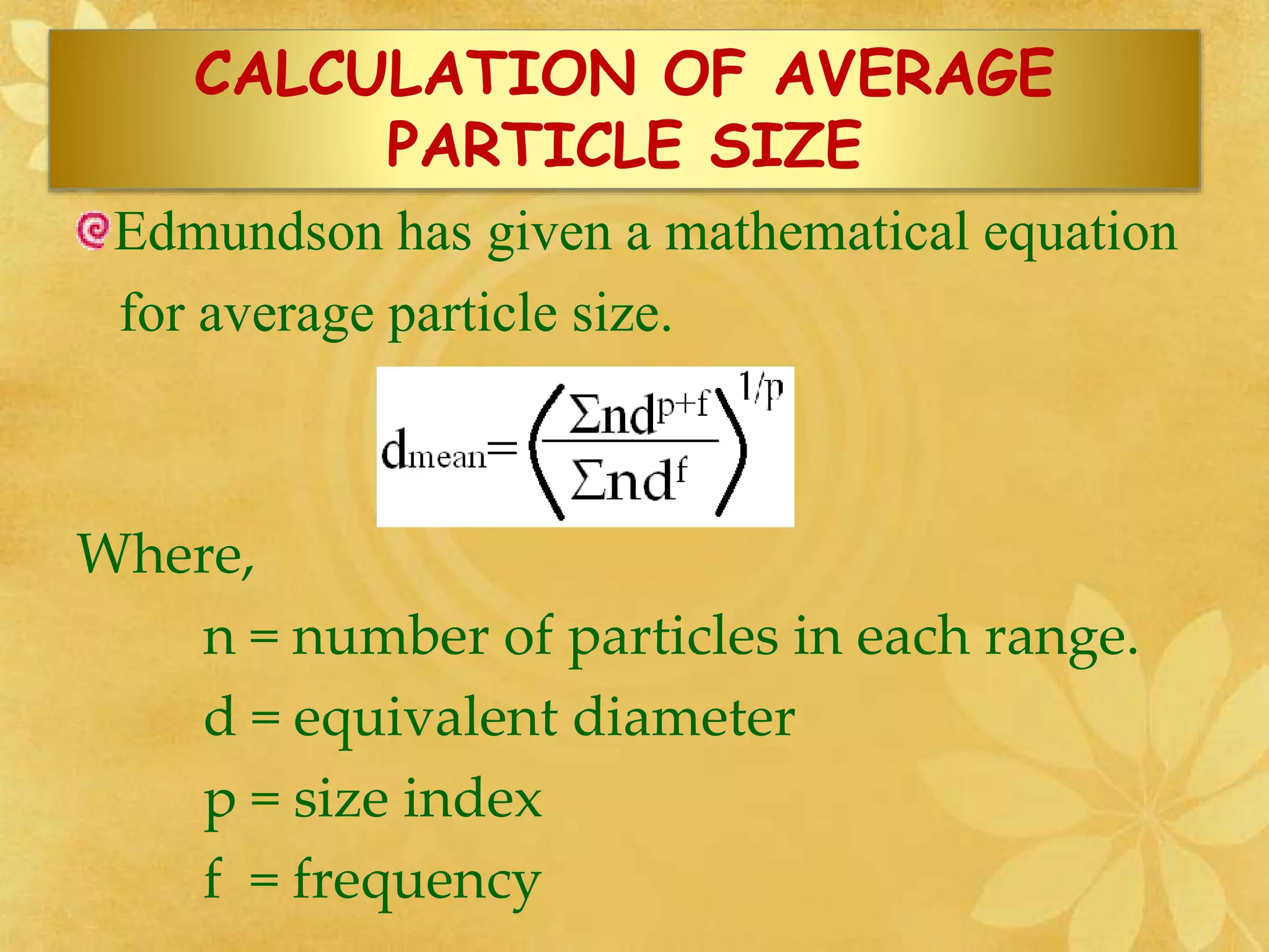 Particle size distribution and its methods | PPTX