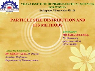 Particle size distribution and its methods | PPTX