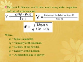 Particle size distribution and its methods | PPTX