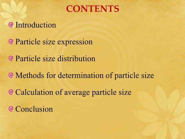 Particle size distribution and its methods | PPTX | Chemistry | Science