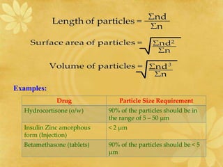 Particle size distribution and its methods | PPTX