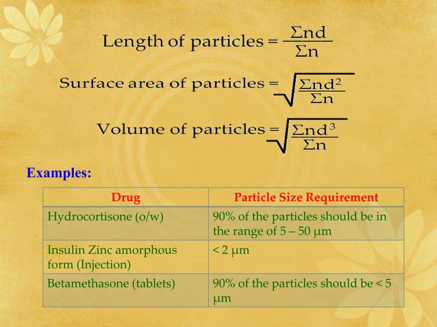 Particle size distribution and its methods | PPTX | Chemistry | Science