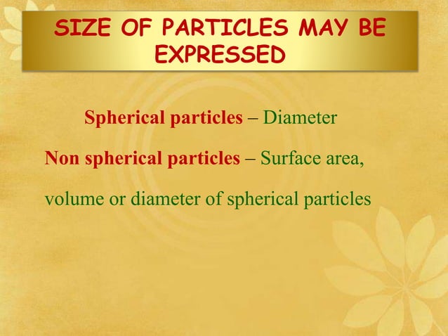 Particle size distribution and its methods | PPTX | Chemistry | Science