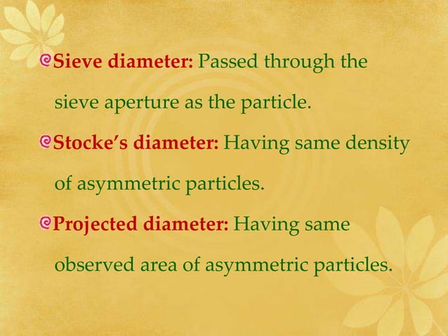 Particle size distribution and its methods | PPTX | Chemistry | Science