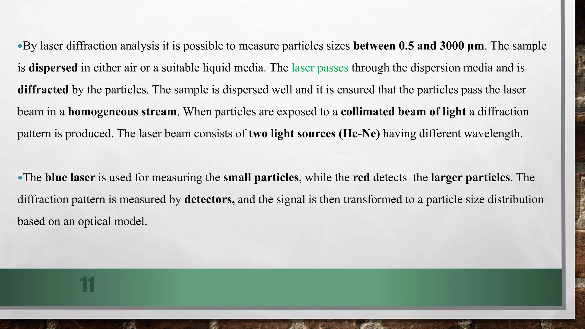 Particle Size Analysis by Laser Diffraction Method. | PPTX