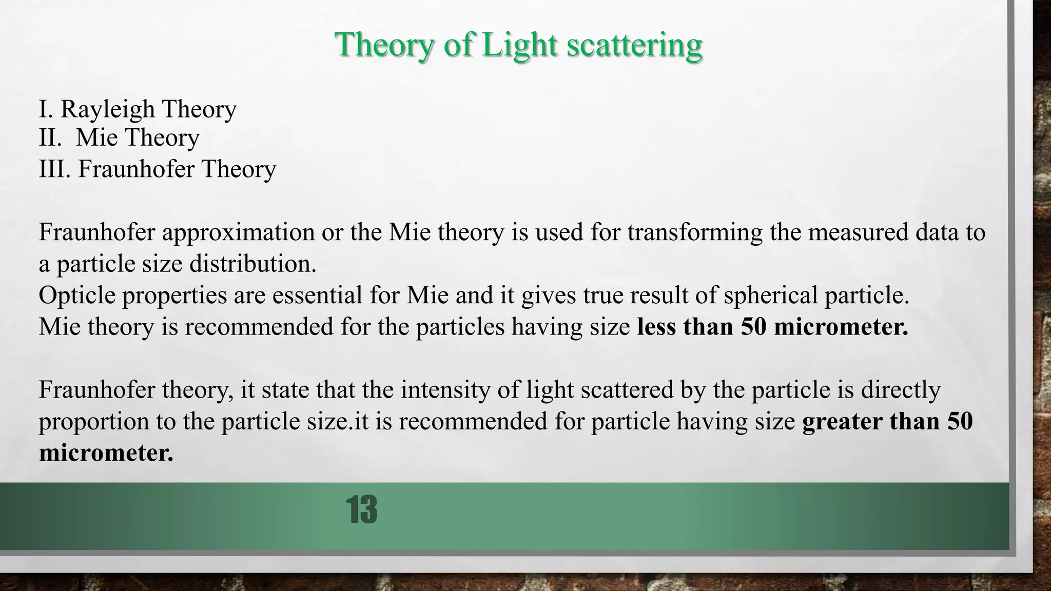 Particle Size Analysis by Laser Diffraction Method. | PPTX