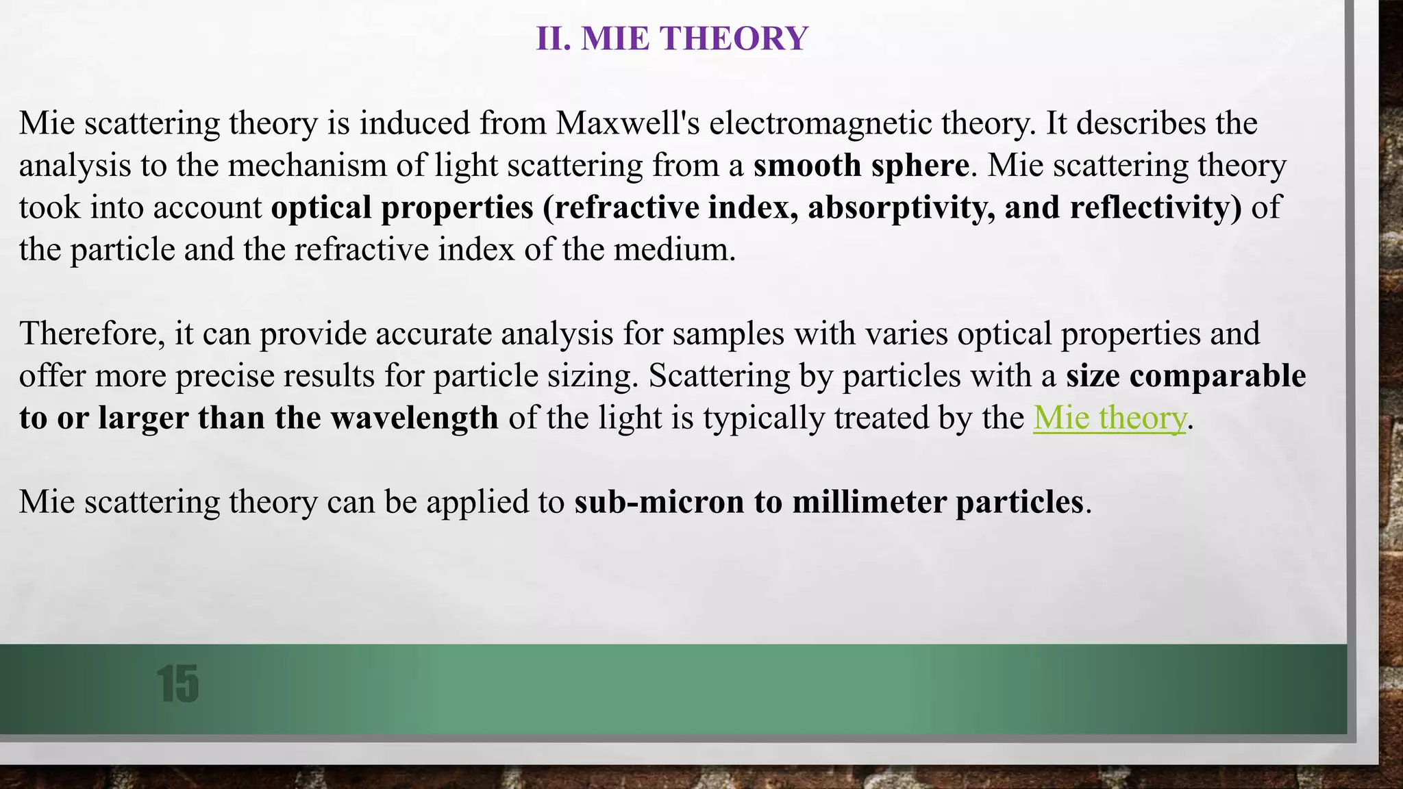 Particle Size Analysis by Laser Diffraction Method. | PPTX