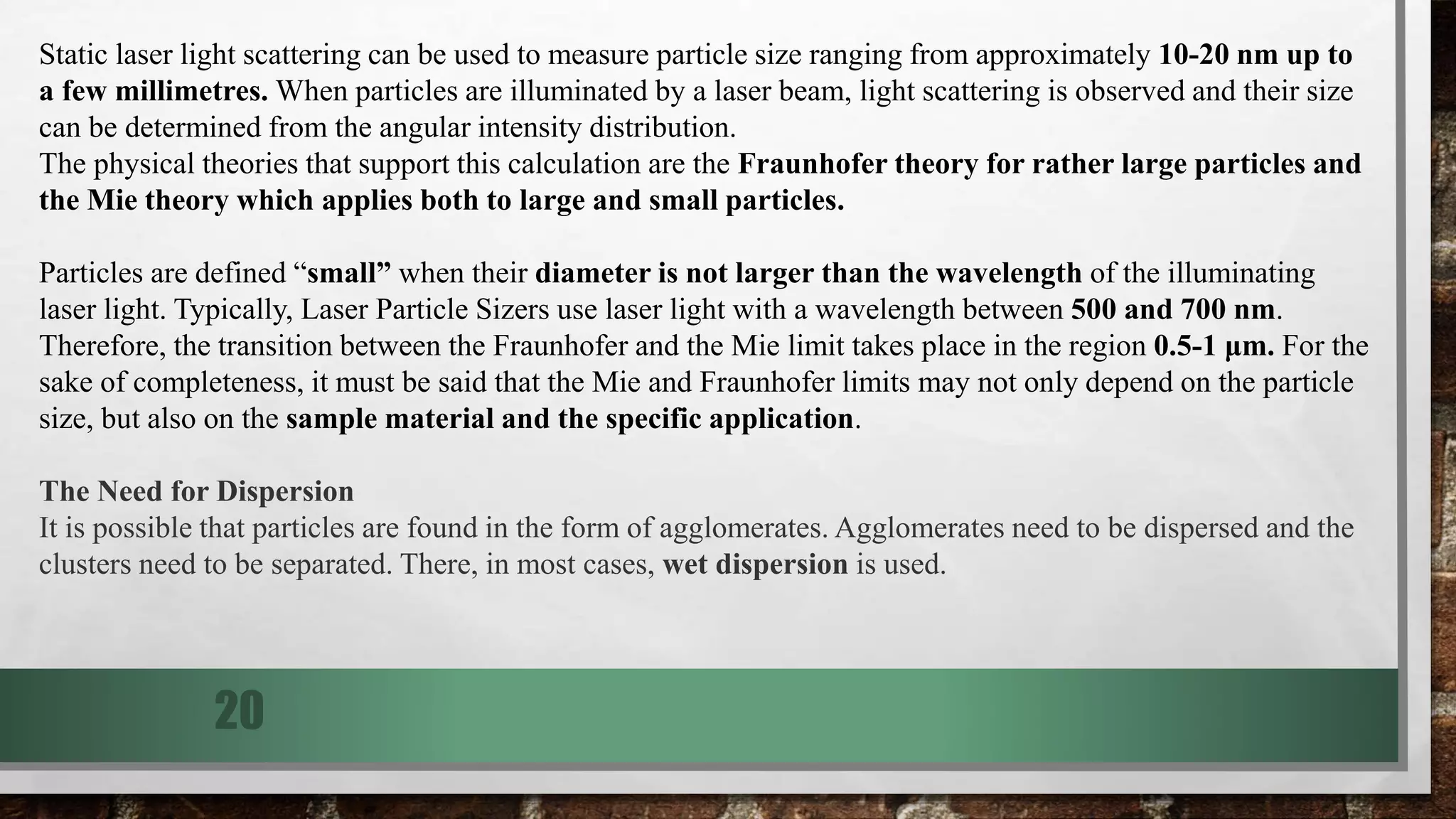 Particle Size Analysis by Laser Diffraction Method. | PPTX