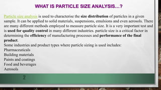 Particle Size Analysis by Laser Diffraction Method. | PPTX