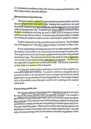 Particle size reduction procedures in feed and fodder processing | PDF