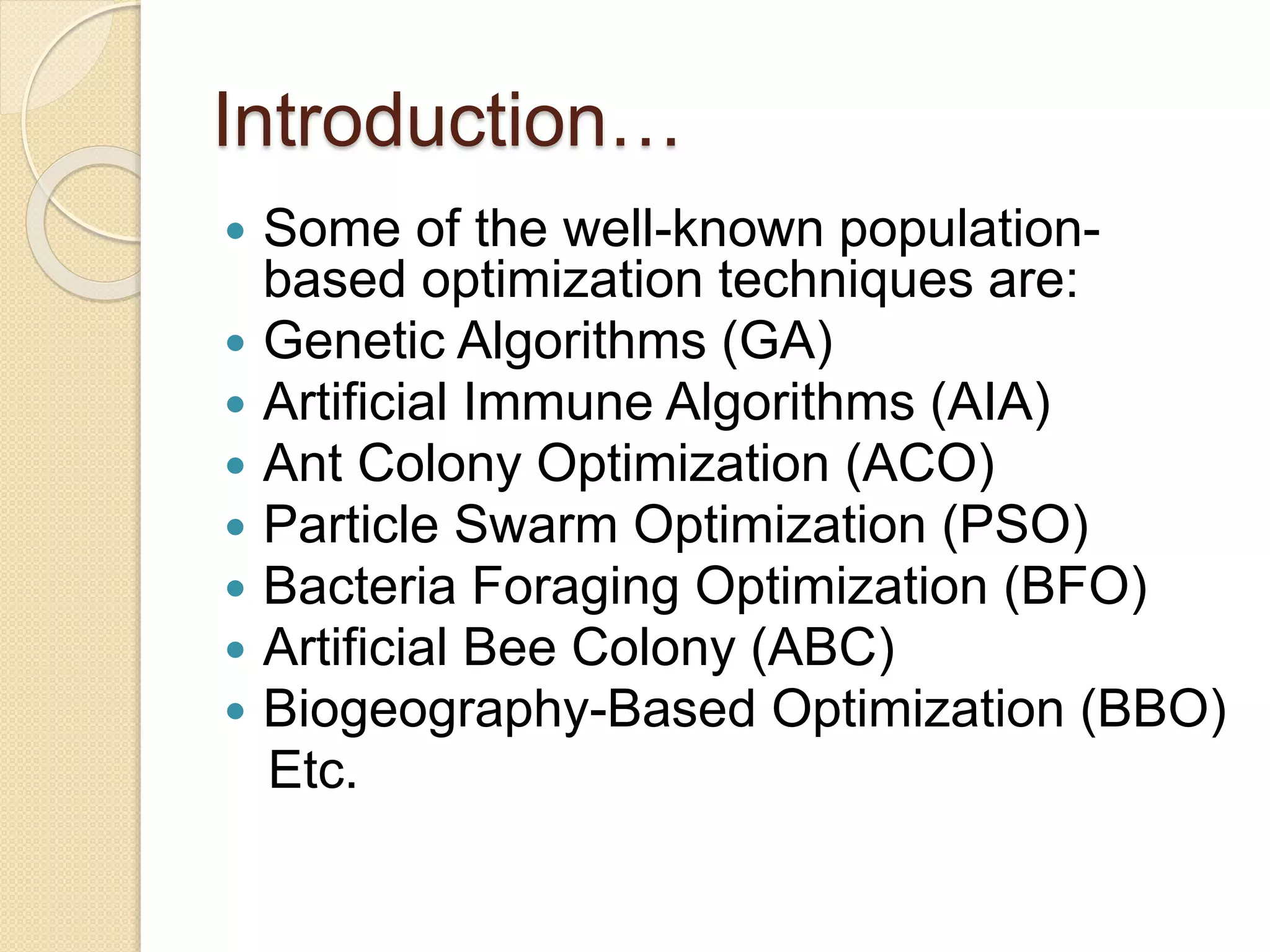 Particle swarm optimization | PPTX | Physics | Science