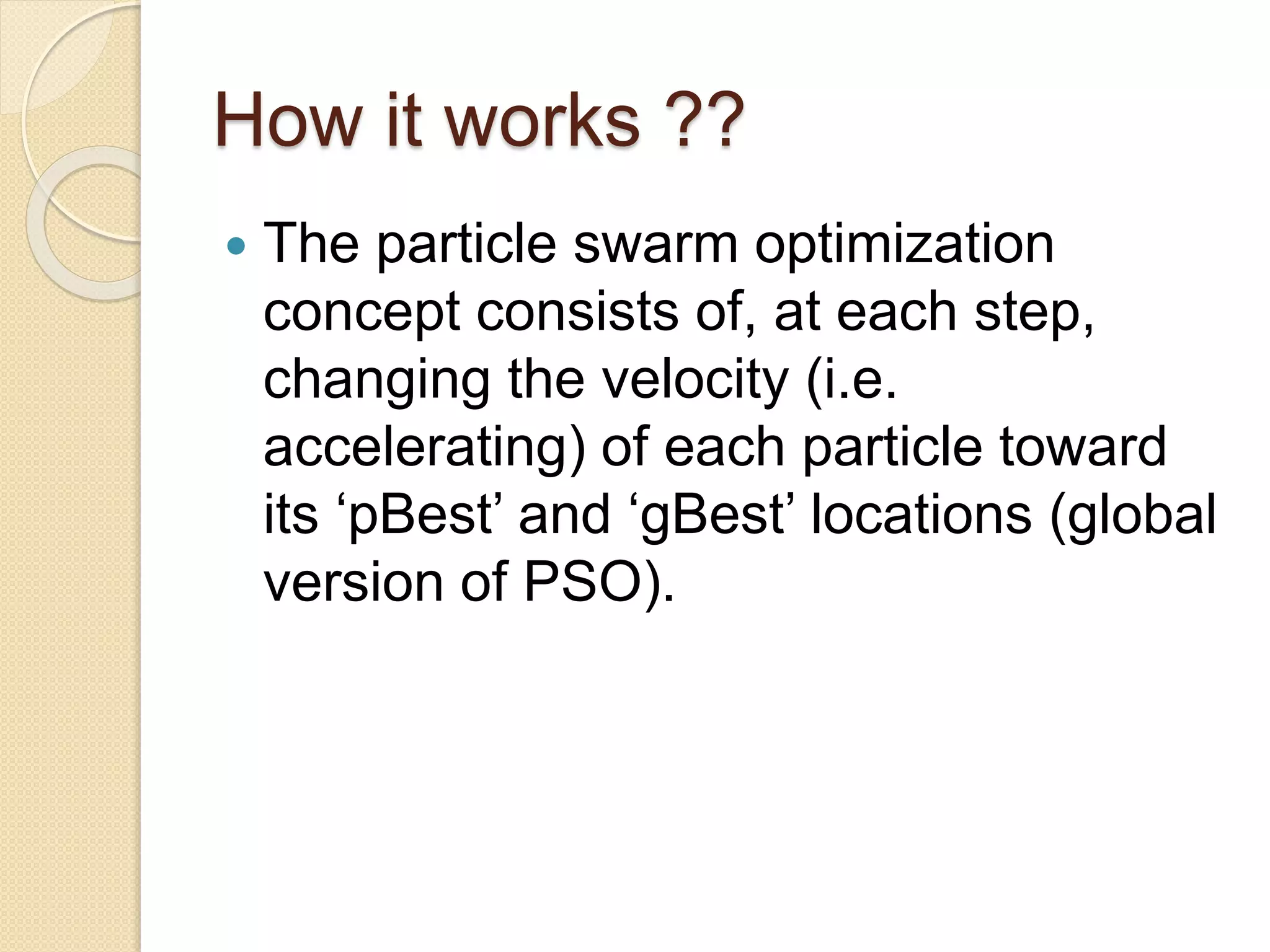 Particle swarm optimization | PPTX