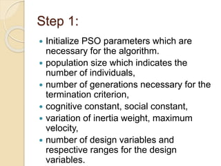 Particle swarm optimization | PPTX