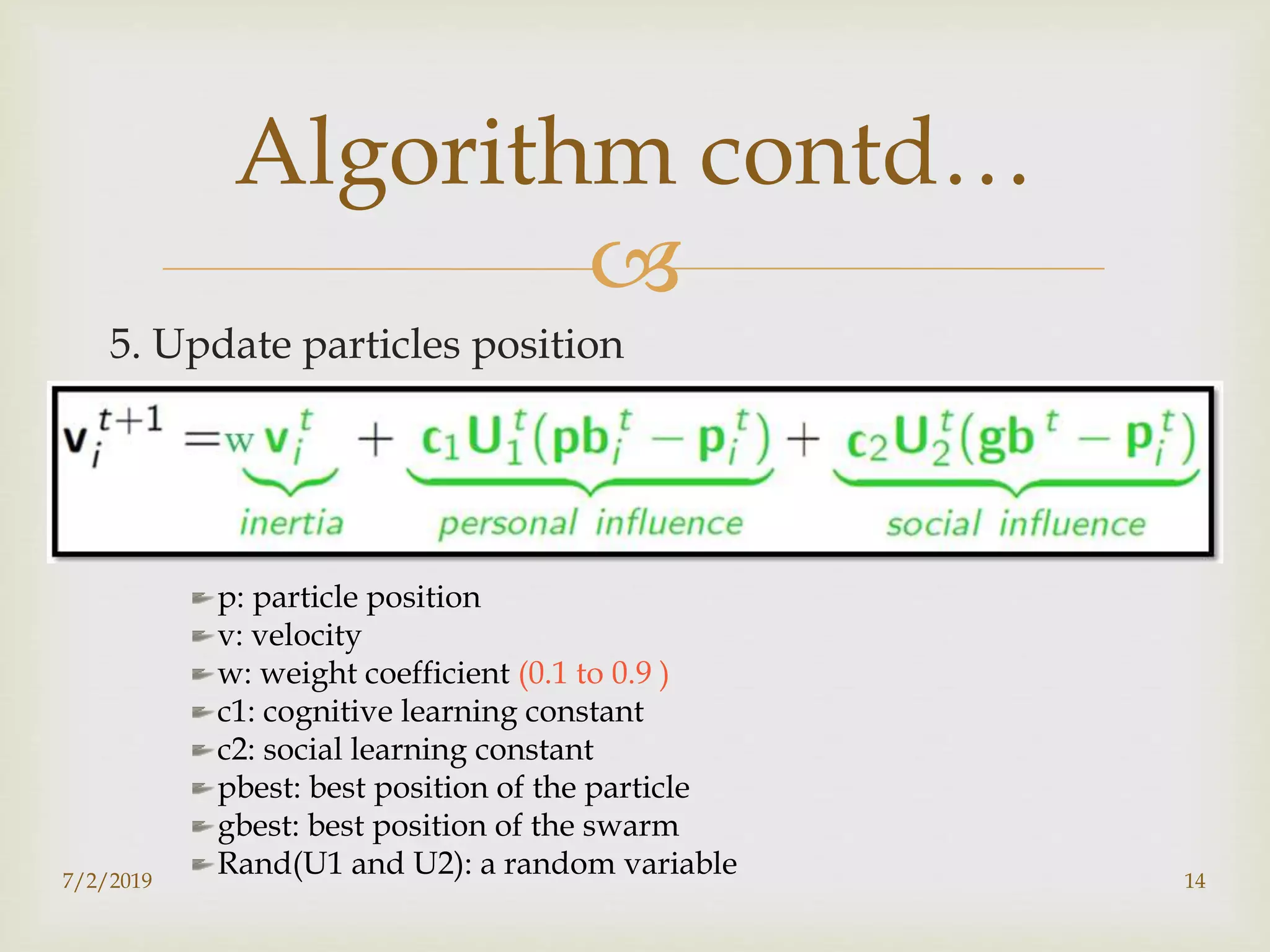 Particle Swarm Optimization | PPTX