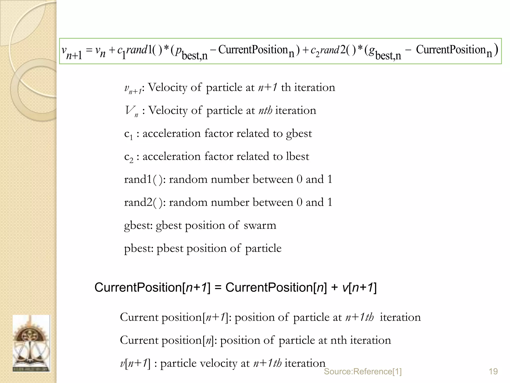 Particle Swarm Optimization and it's Applications in Electromagnetics | PPT