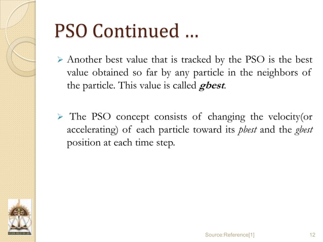 Particle Swarm Optimization and it's Applications in Electromagnetics | PPT
