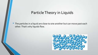 Particle Theory- Secondary- Chemistry | PPTX
