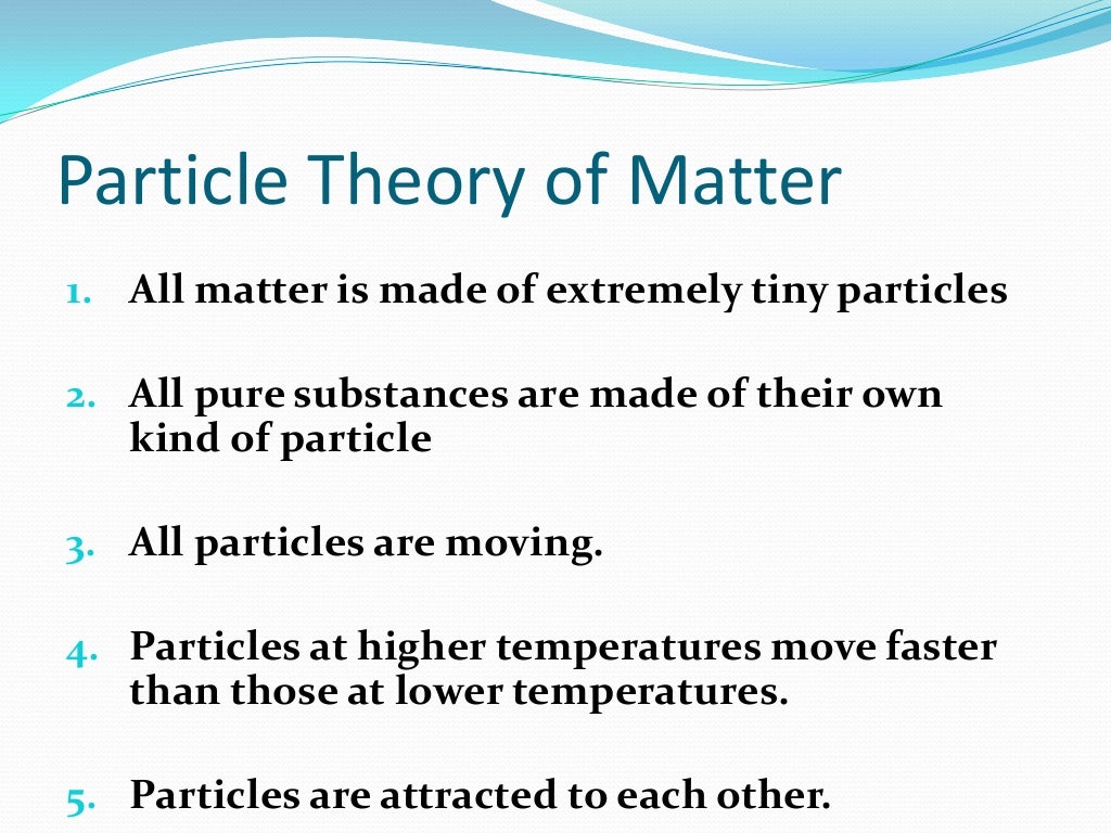 Particle theory